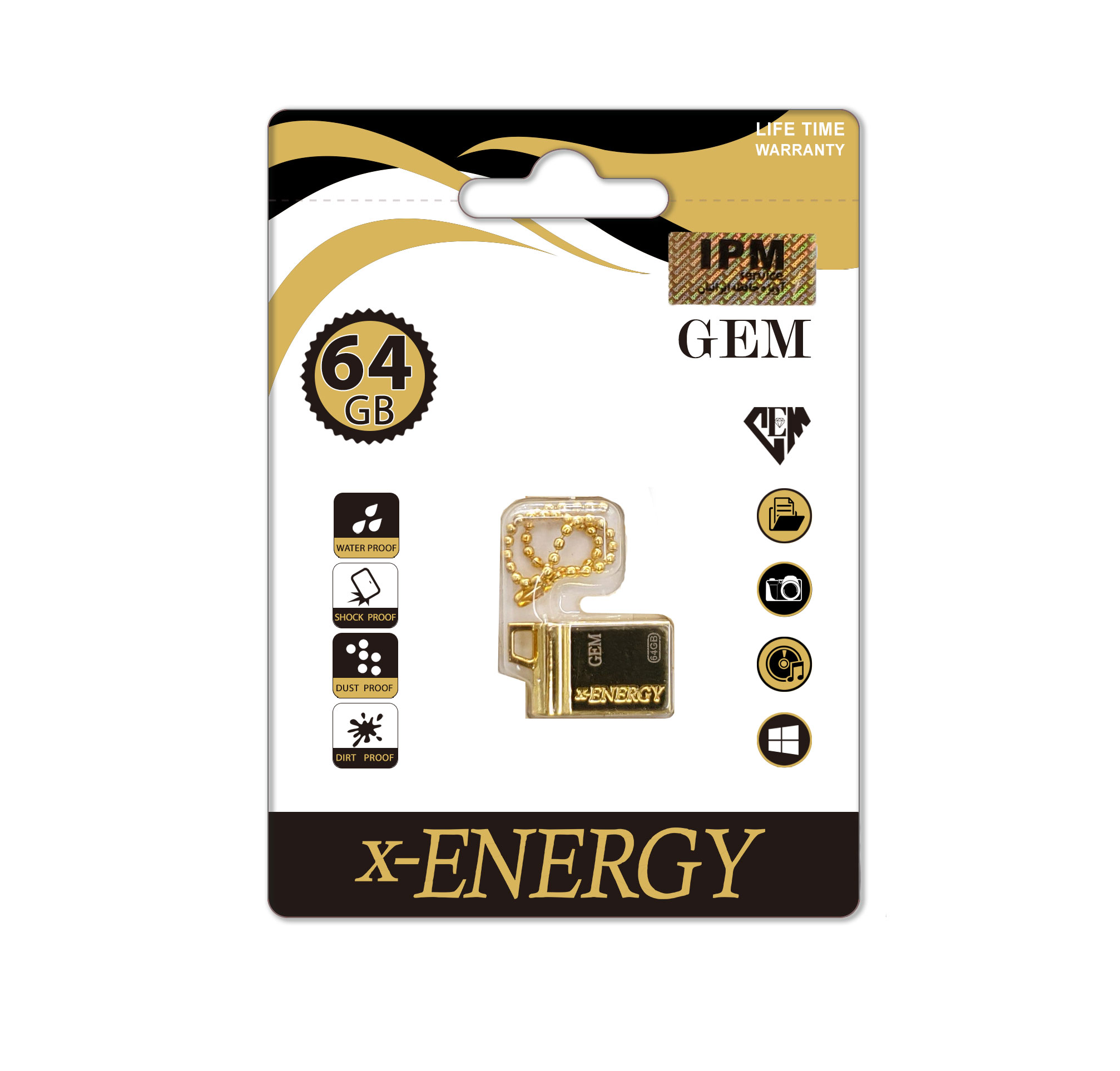 فلش مموری ایکس-انرژی مدل GOLDEN GEM ظرفیت ۶۴ گیگابایت – فروشگاه ...